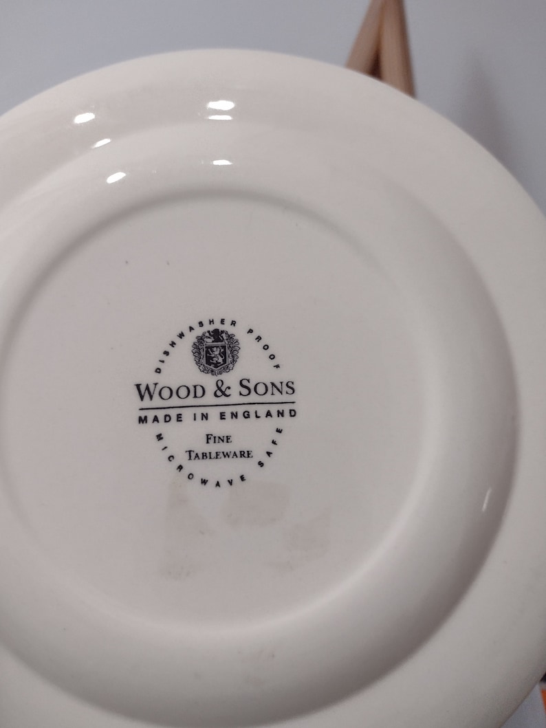 1980s Wood & Sons Country Green Dessert Plate Lime Peach Gooseberry ...