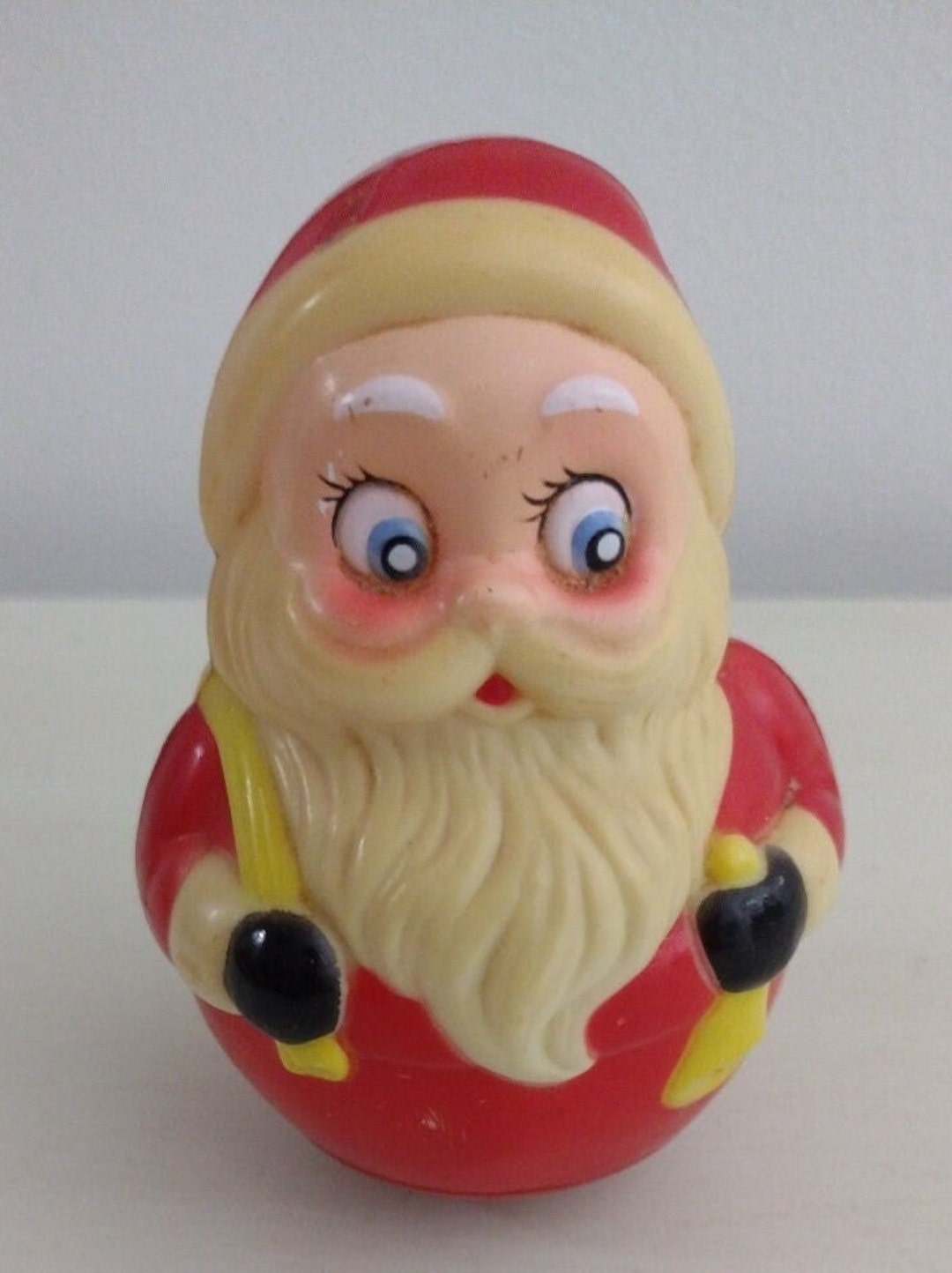Vintage Roly Poly Santa Musical Christmas Toy by Kiddie Products Webble ...