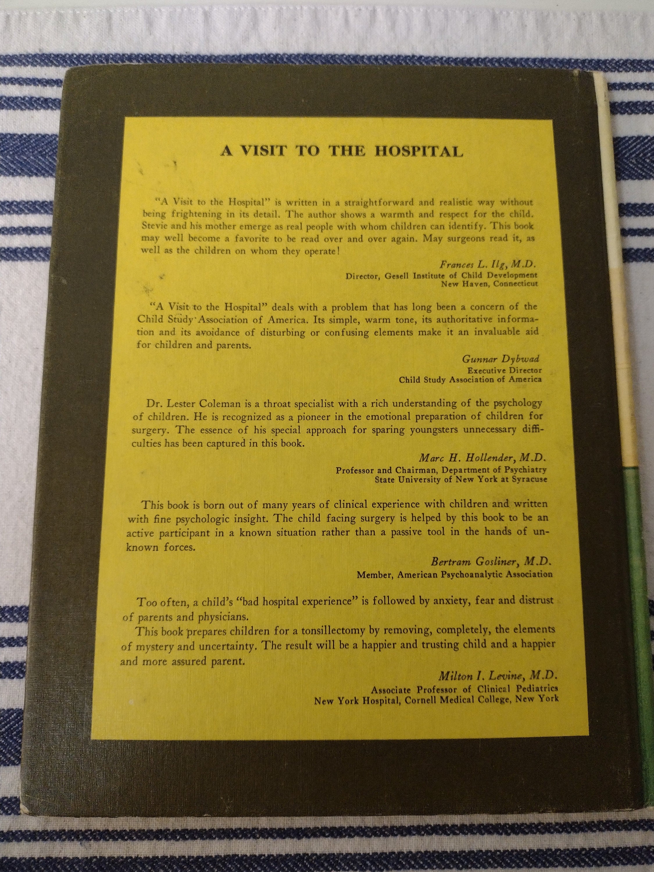Vintage A Visit to the Hospital Prepare Your Child for 1st Hospital ...