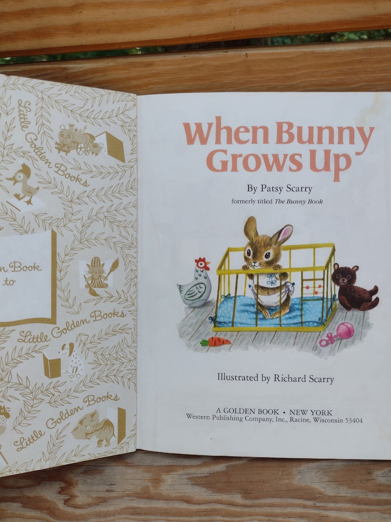 Little Golden Book when Bunny Grows up 1955 Copyright Later Edition ...
