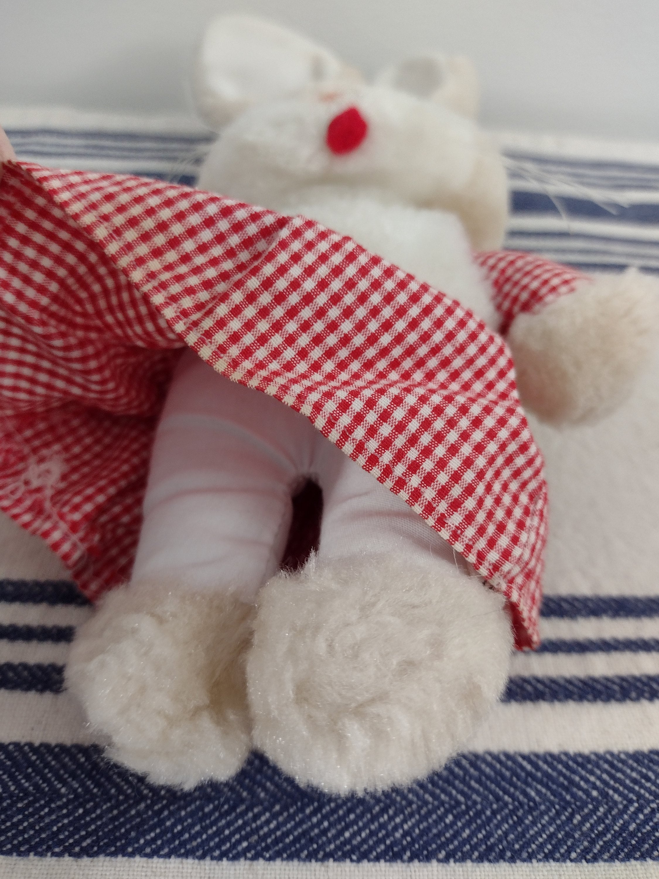 Vintage Gerhardshofen German Plush Bunny Rabbit Red Gingham 10 Felt ...