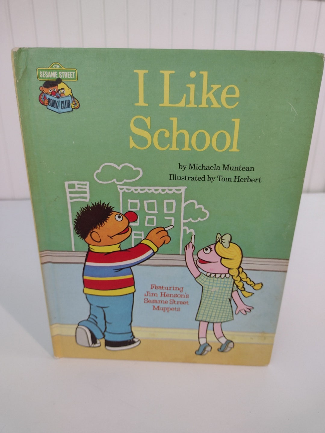 1980 I Like School Jim Henson's Sesame Street Muppets Book Bert Ernie ...