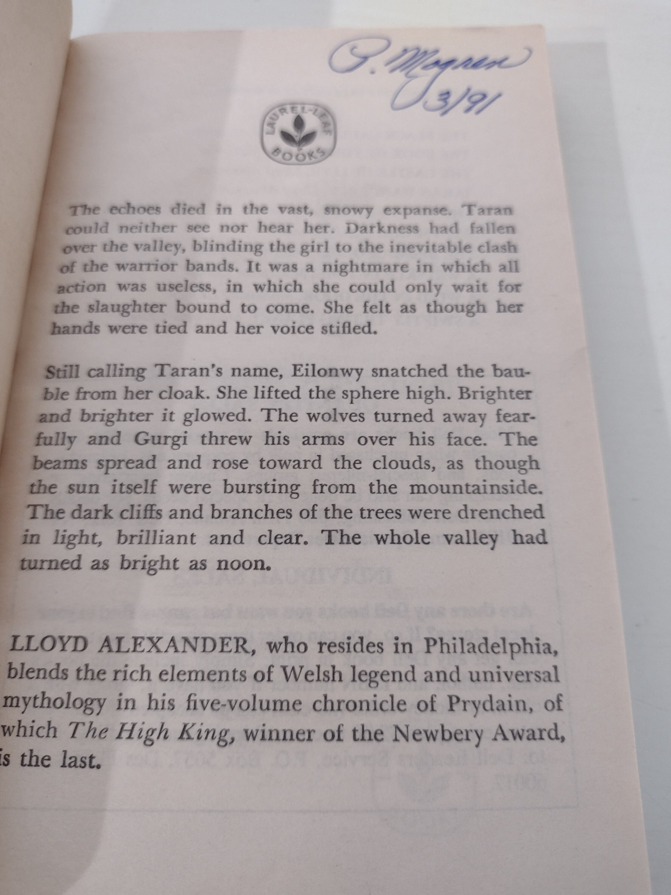 The High King by Lloyd Alexander 1980 Paperback Book #5 Taran Chronicle ...