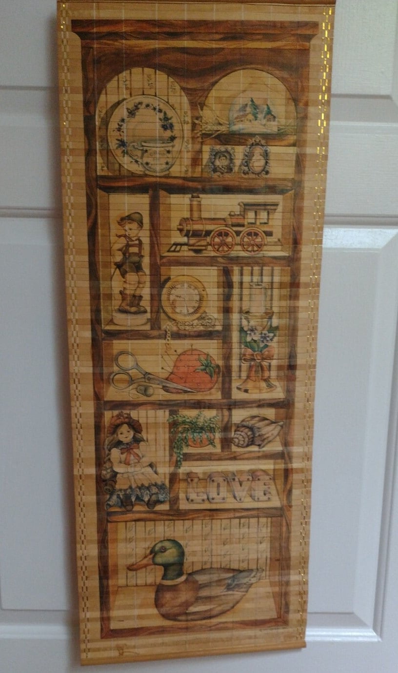 1984 Wooden Wall Scroll Calendar Old Fashioned Honeymoon - Etsy