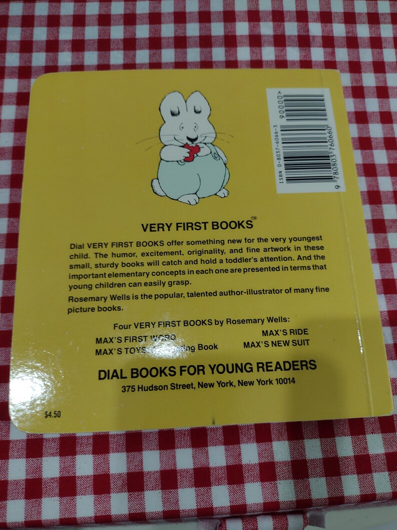 Max's First Word by Rosemary Wells Board Book 1979 - Etsy