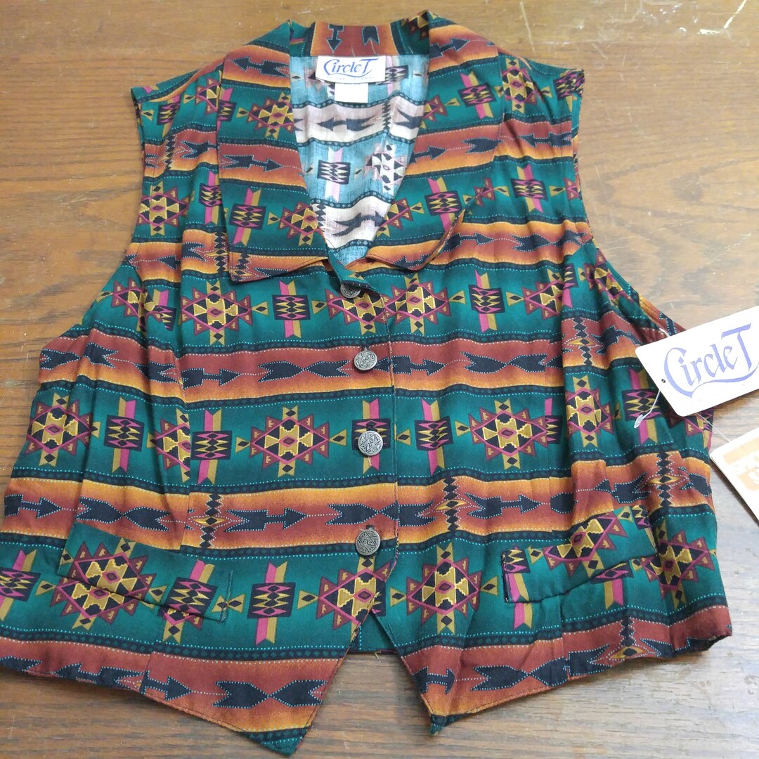 1990s Vintage Circle T by Marilyn Lenox Cropped Vest Size Medium ...