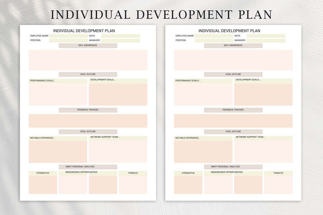 Editable Individual Development Plan Printable Developing - Etsy