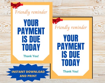 Payment Due Sign - Etsy