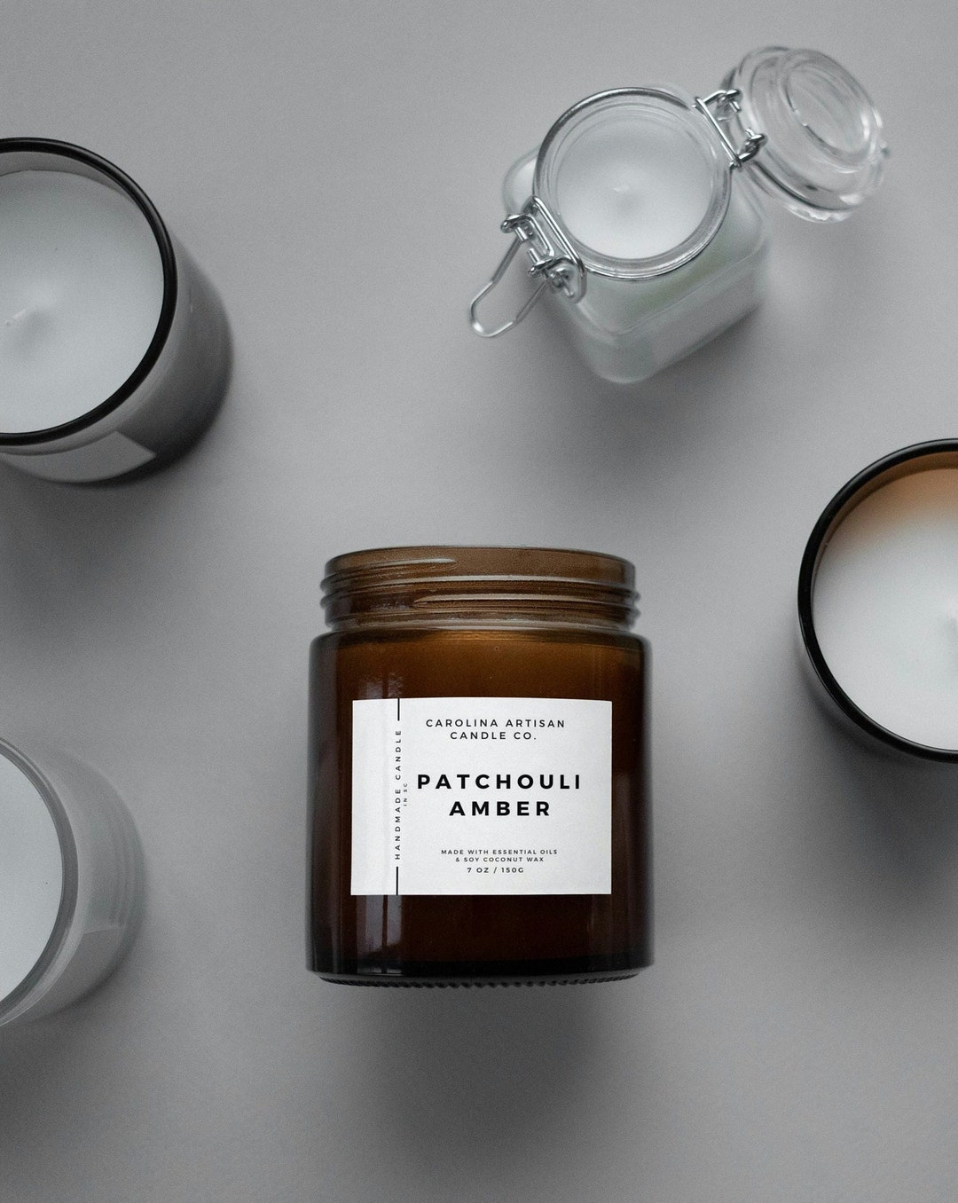 Patchouli & Amber Candle 8 Oz - Etsy
