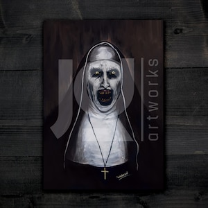 Valak "evil Version" Painting Replica Print Canvas (demon Nun, the ...