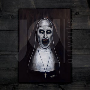Valak "evil Version" Painting Replica Print Canvas (demon Nun, the ...
