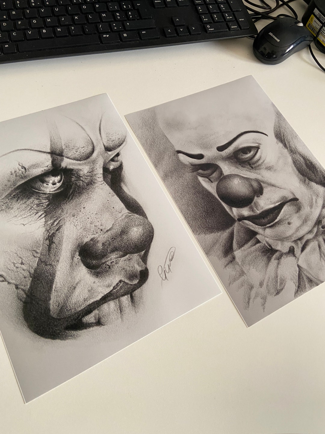 2 A4 Art Prints Pennywise Tim Curry, Bill Skarsgard - Etsy