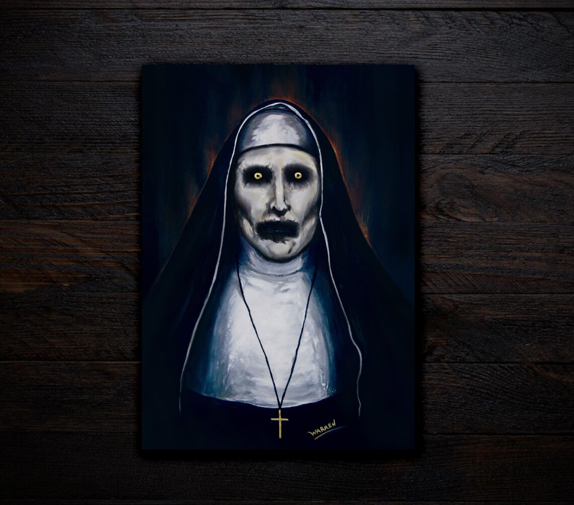 Valak lights Out Version Painting Replica Print - Etsy