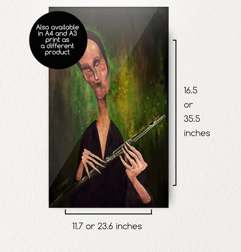 Canvas Print Judith Aka Flute Lady Painting Replica From IT Pennywise ...