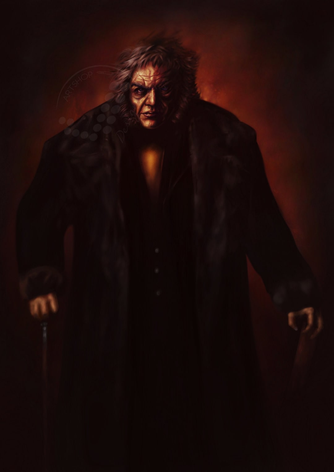 Hugh Crain Painting Replica Canvas the Haunting Movie - Etsy