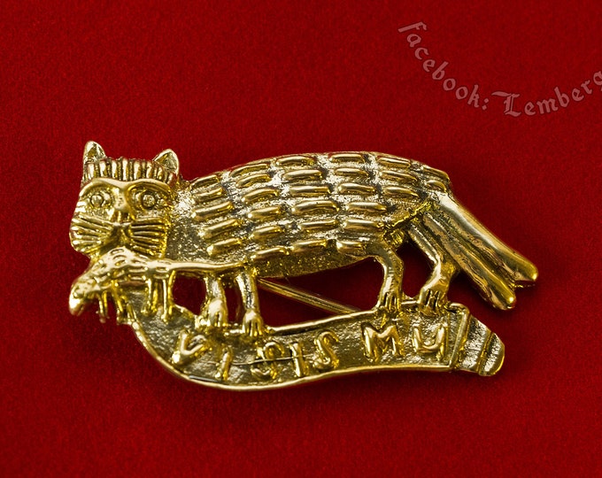 Medieval Pilgrim Badge visis Mu ive Caught the Mouse. Replica of the ...