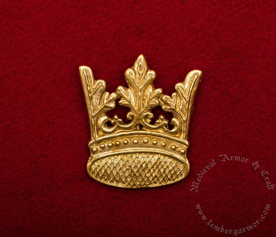 Crown Secular Medieval Badge Replica. Pilgrim Pin for a Hat or a Cloak ...