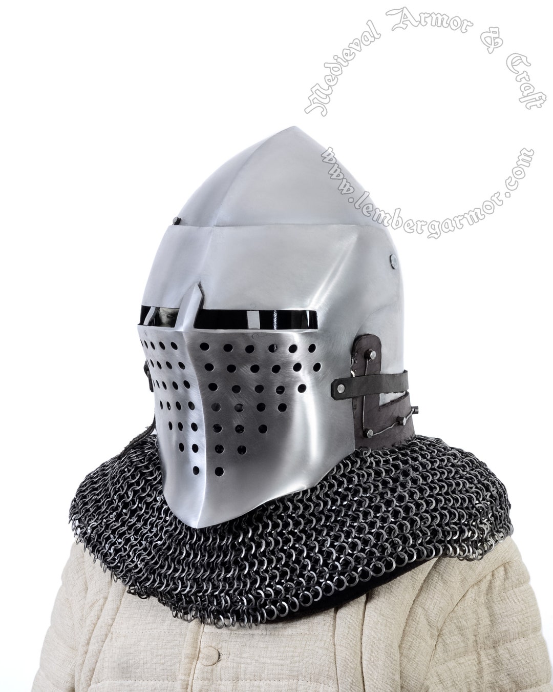 German Bascinet With the Triangle Visor and splitvisor Attachment ...