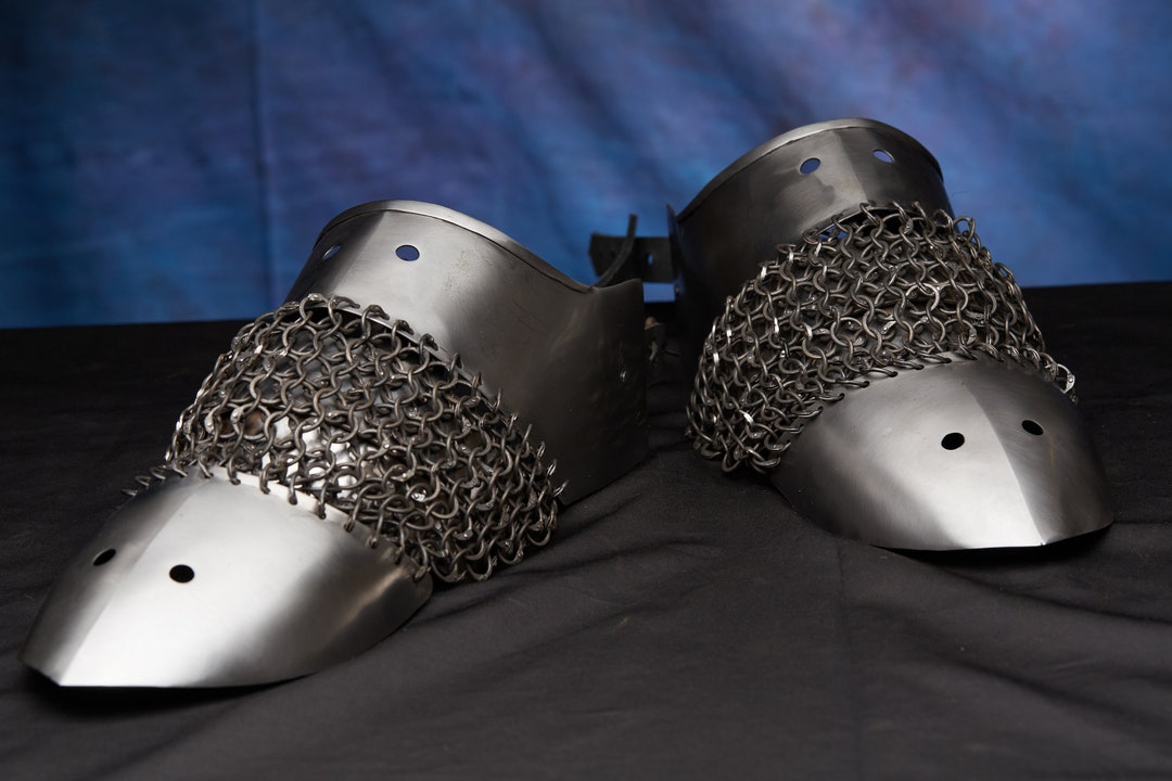Chain-mail Titanium or Tempered Steel Segmented Sabatons for HMB, IMCF ...