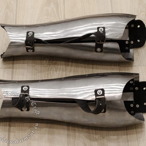 Medieval Greaves 14th -15th Century. Closed Anatomical 5-parts Greaves ...