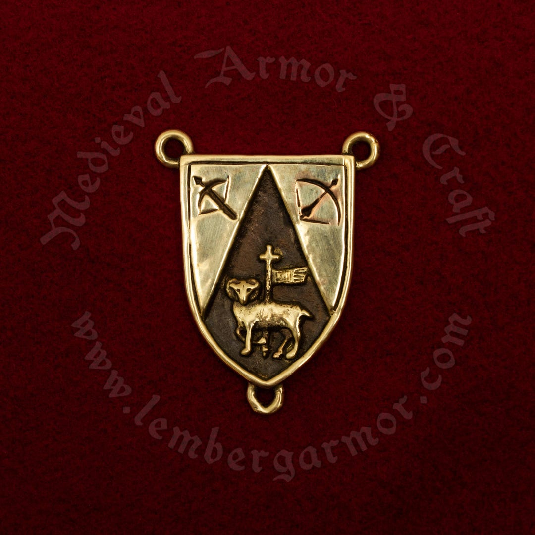 Agnus Dei Heraldic Shield Badge – the Lamb of God. Pilgrim Pin for Hat ...