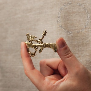 Hand With Heart Pierced Medieval Badge. Pilgrim Pin for a Hat or a ...