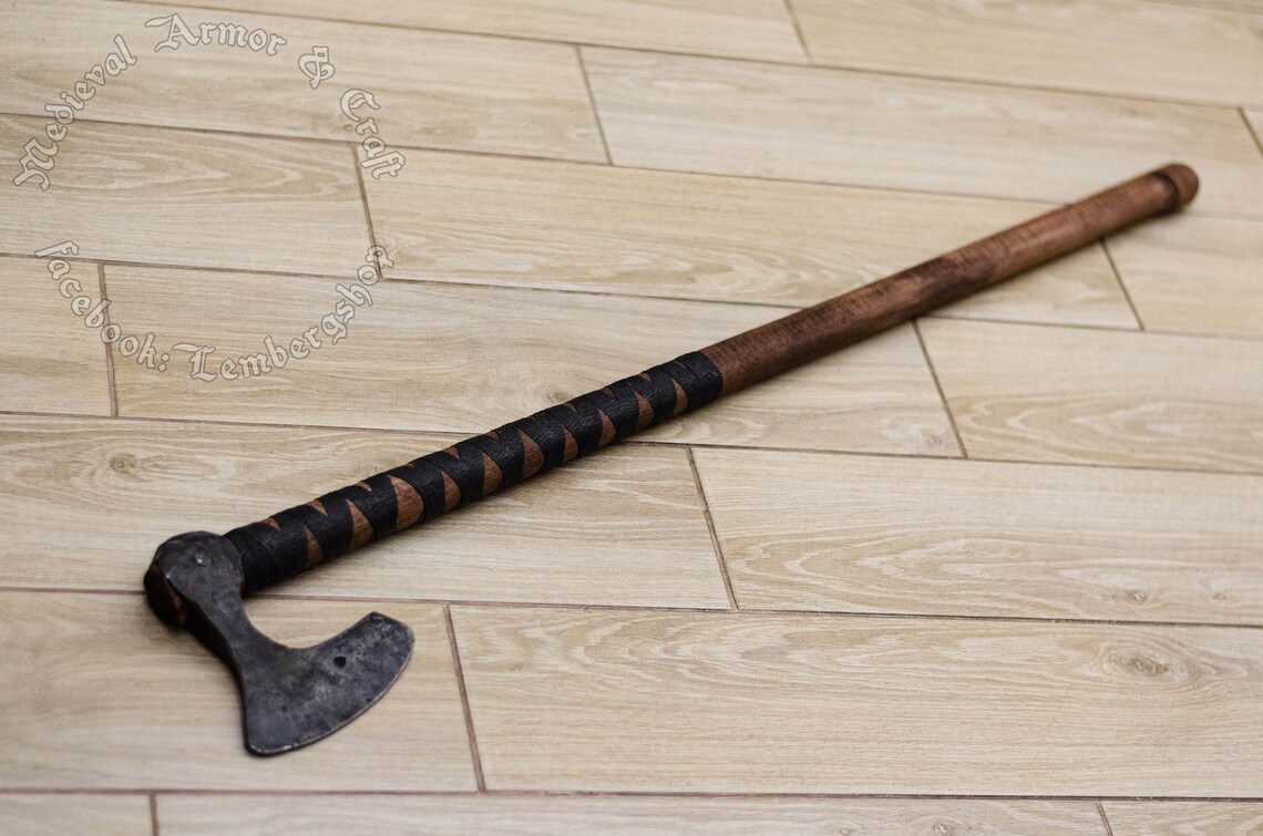Two-handed Forged Axe for Buhurt. Medieval and Viking Ax for - Etsy Finland