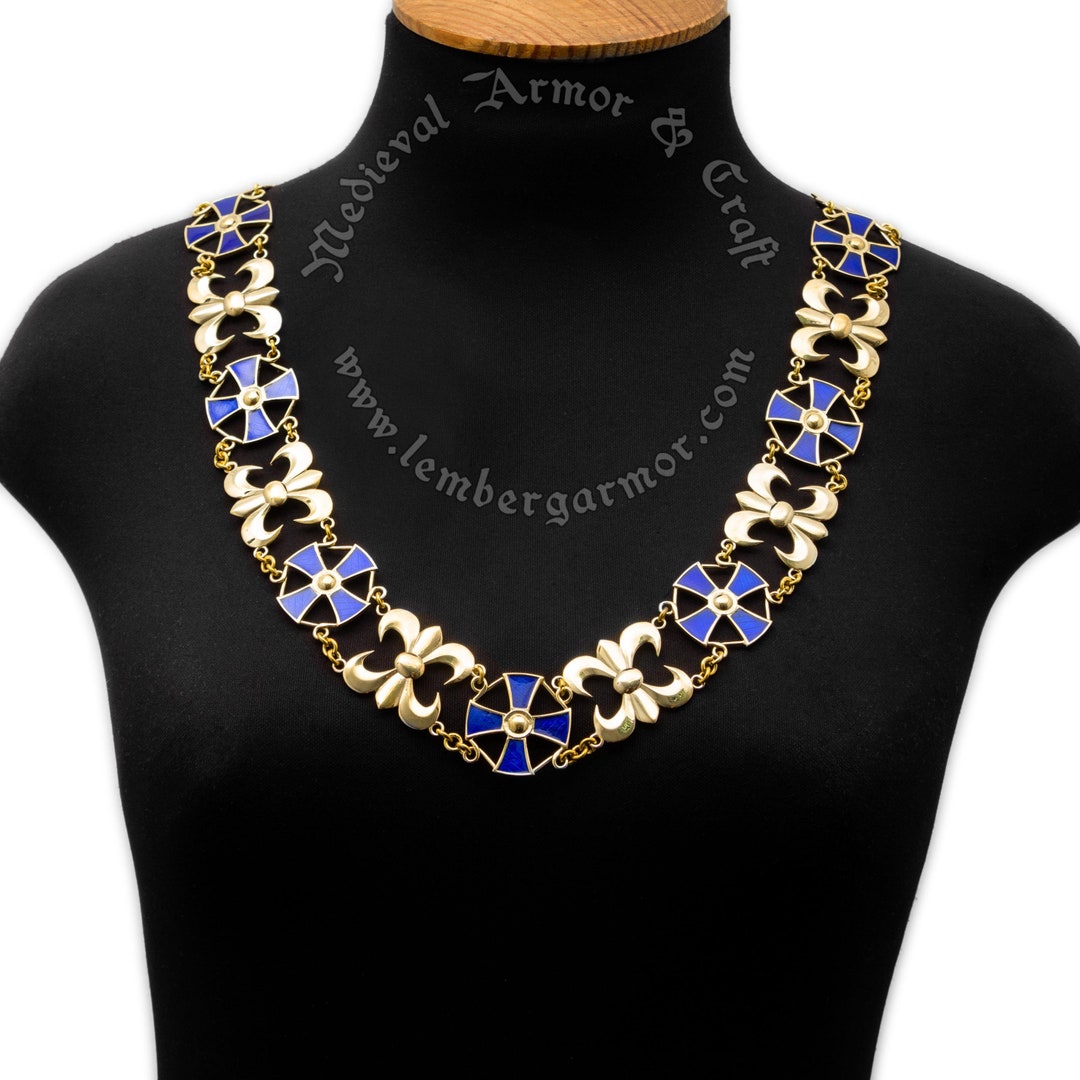 Medieval Livery Collar, Brass Chain of Office With Fleur-de-lis, and ...