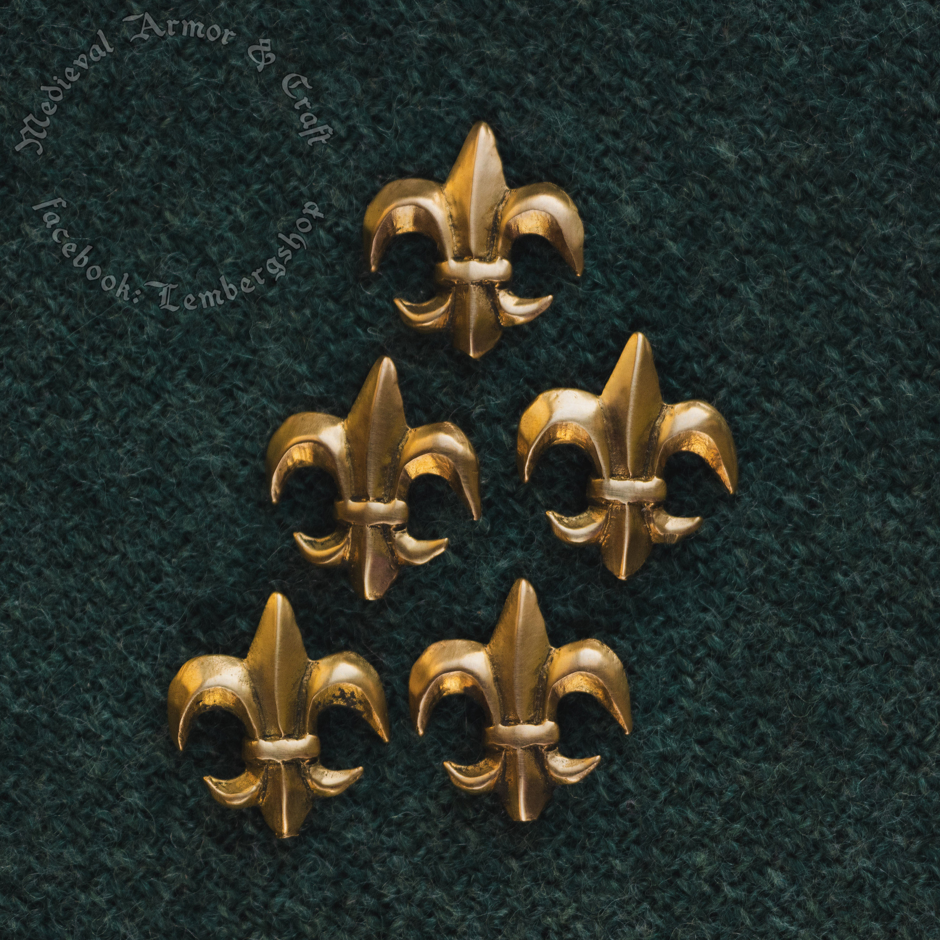 Medieval Mounts Fleur-de-lis. Heraldic Gold (brass) Decoration for ...