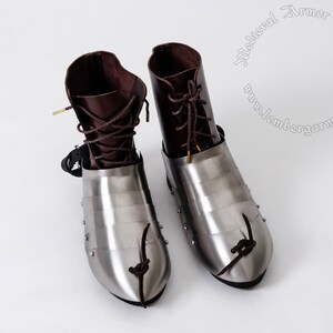 Set Buhurt Shoes With Straps and Sabatons. Unisex Medieval Combat Boots ...