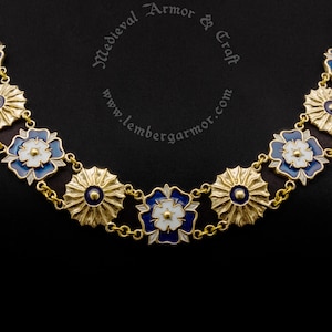 Medieval Livery Collar, Brass Chain of Office With Roses and Suns in ...