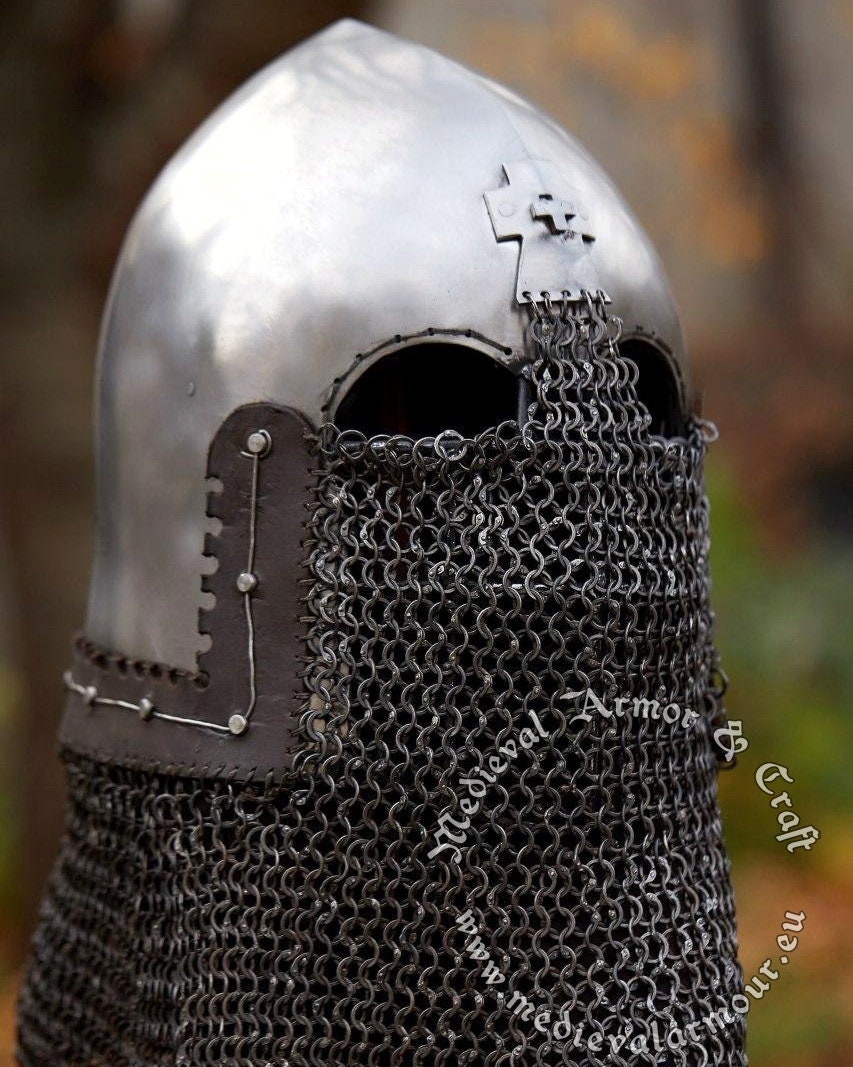Medieval Helm Nasal Bascinet With the Cross Attachment - Etsy