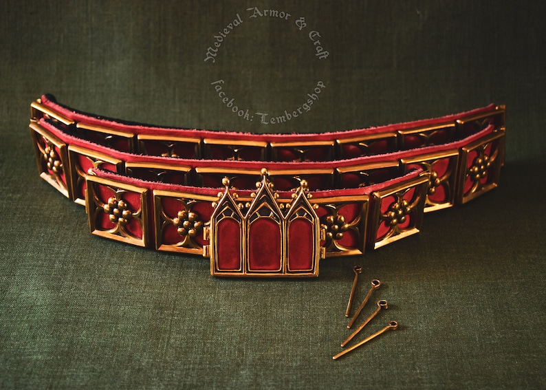 Medieval knight's belt replica with authentic extension | Etsy