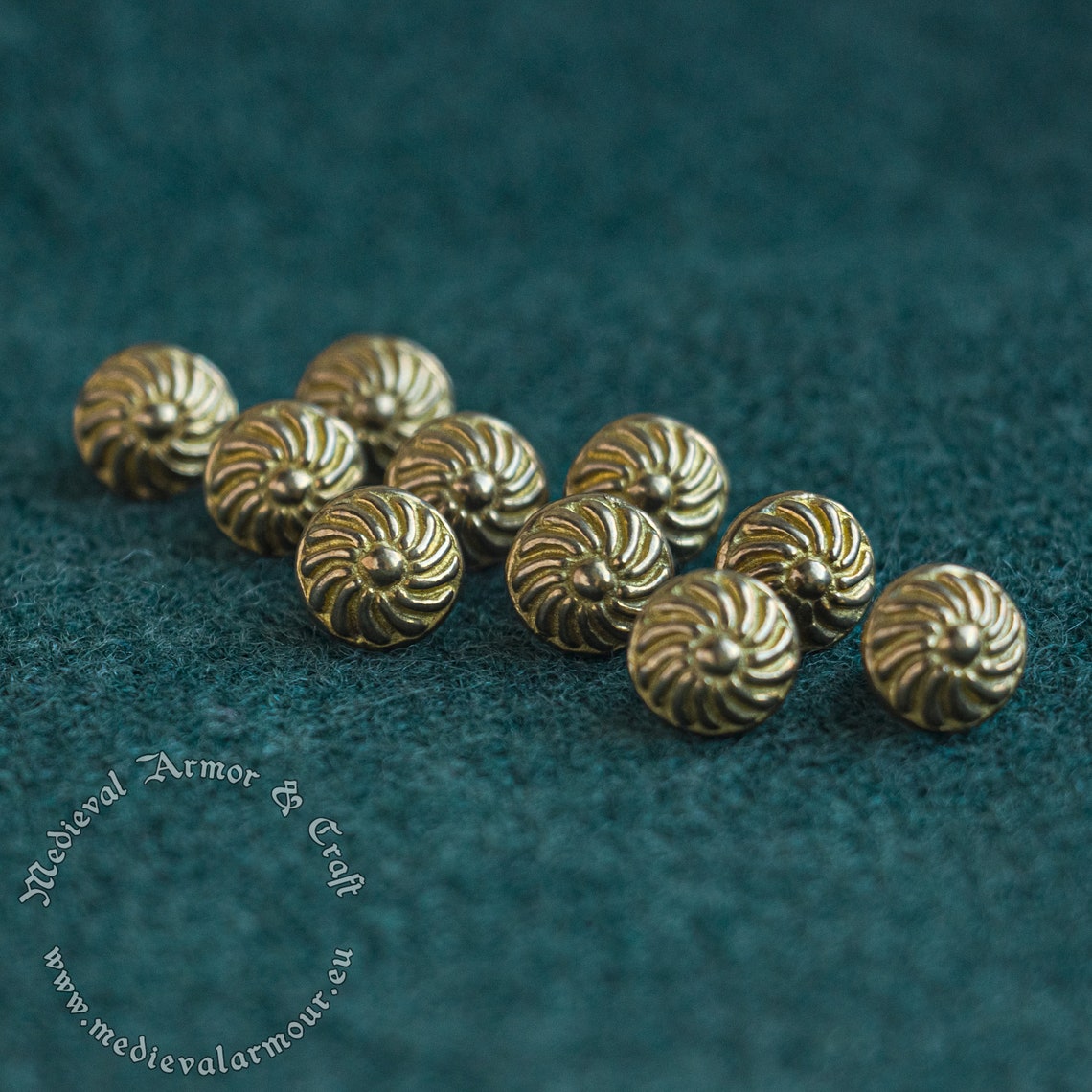 Medieval Gold brass Buttons 14th-15th Centuries for the | Etsy