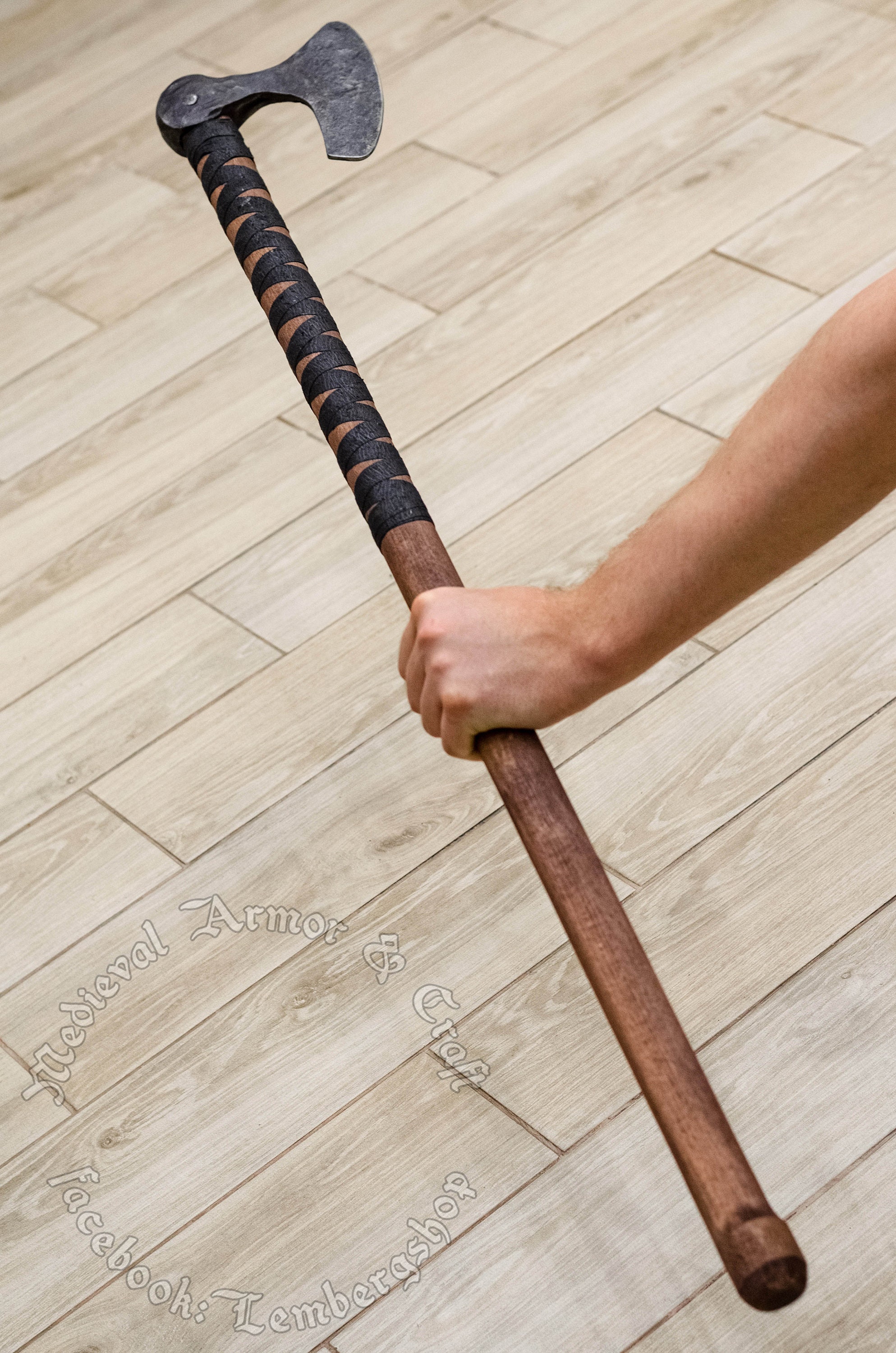 Two-handed Forged Axe for Buhurt. Medieval and Viking Ax for - Etsy Finland