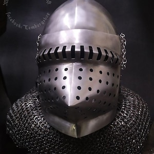 Bascinet Hounskull Visor (hundsgugel) for Hmb,imcf,steel Fight. Late Medieval Helmet for ...