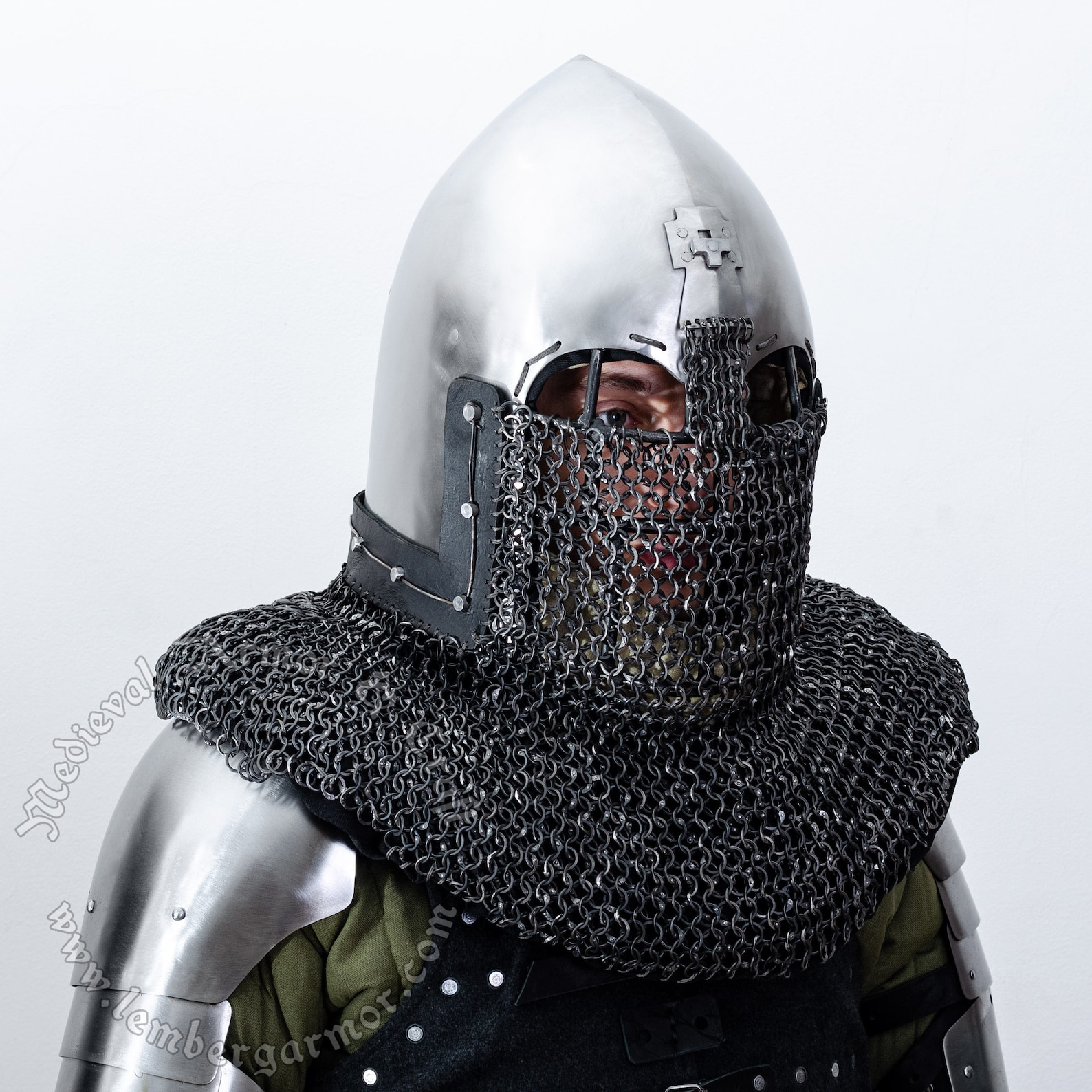 Buhurt set of armor Footman with Nasal Bascinet. A | Etsy