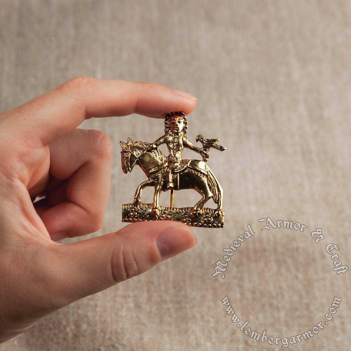 The Hawking Scene Pilgrim Badge. Medieval Pin for a Hat or a Cloak ...