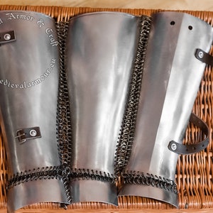 Hardened Eastern Greaves With the Chain Mail. Buhurt and Steel Fight ...