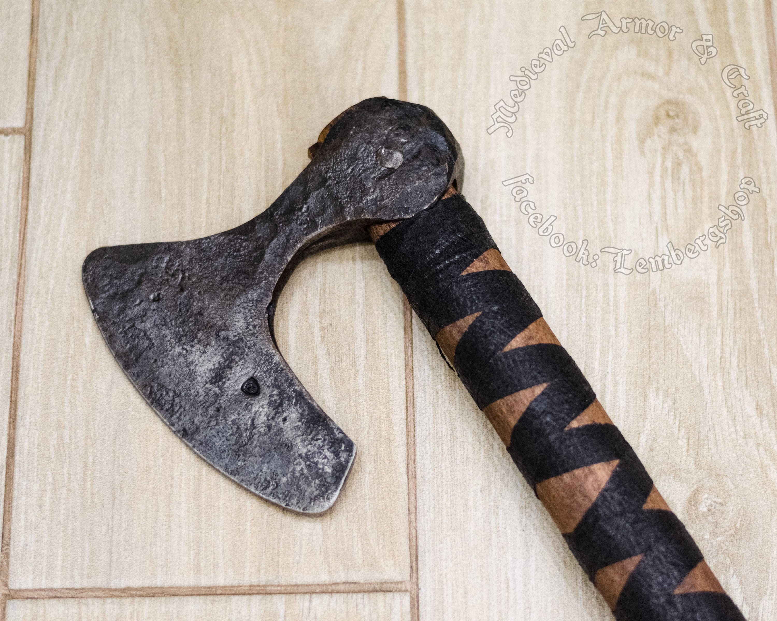 Two-handed Forged Axe for Buhurt. Medieval and Viking Ax for - Etsy Finland