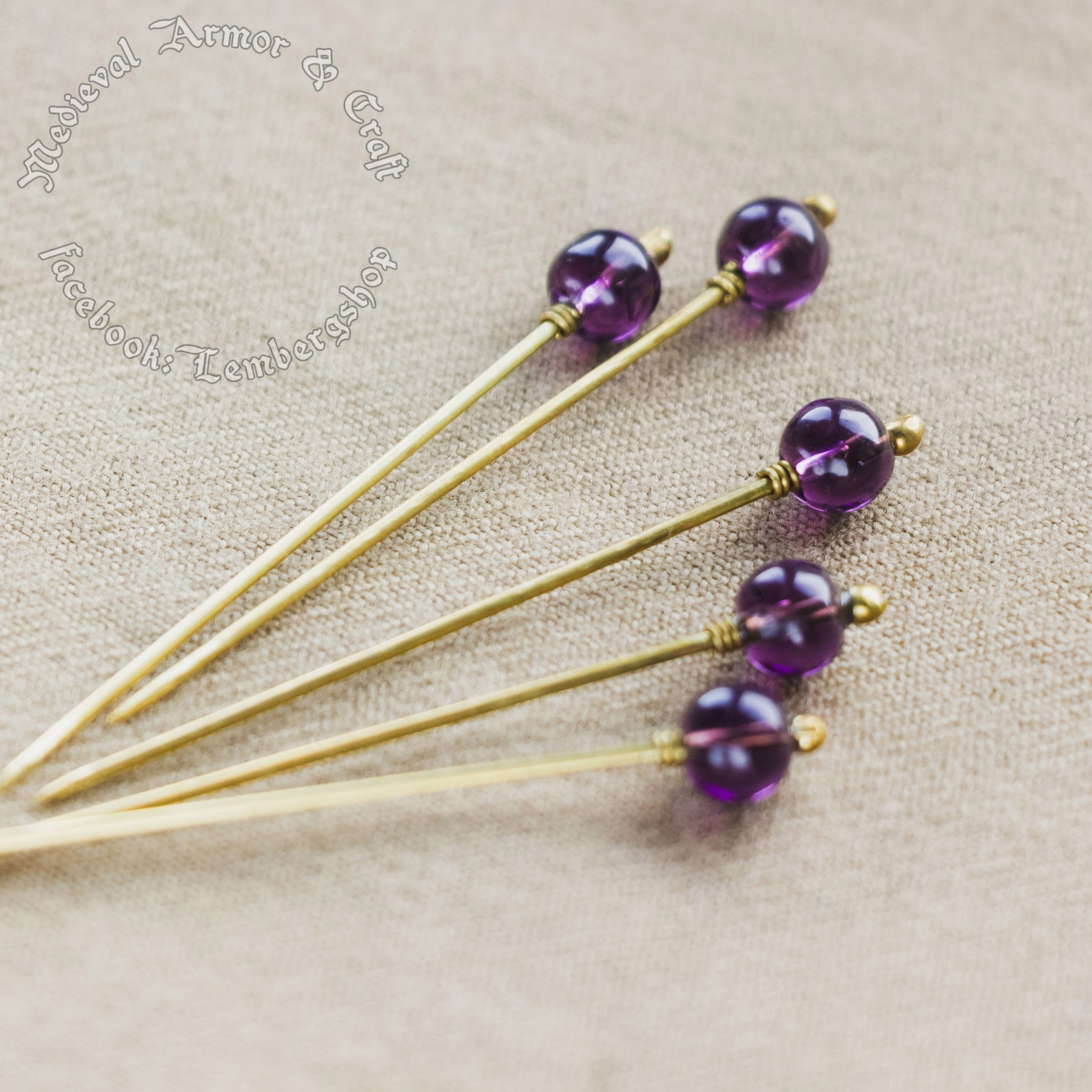 Reenactment Pins for a Medieval Headdress(5prc Set),the Hairpins 13th ...