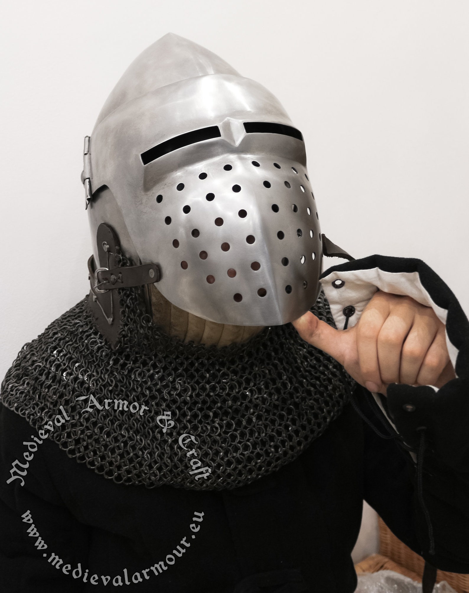 Pig-face Helmet. German Bascinet Full-contact Fight, 14th-15th Century ...