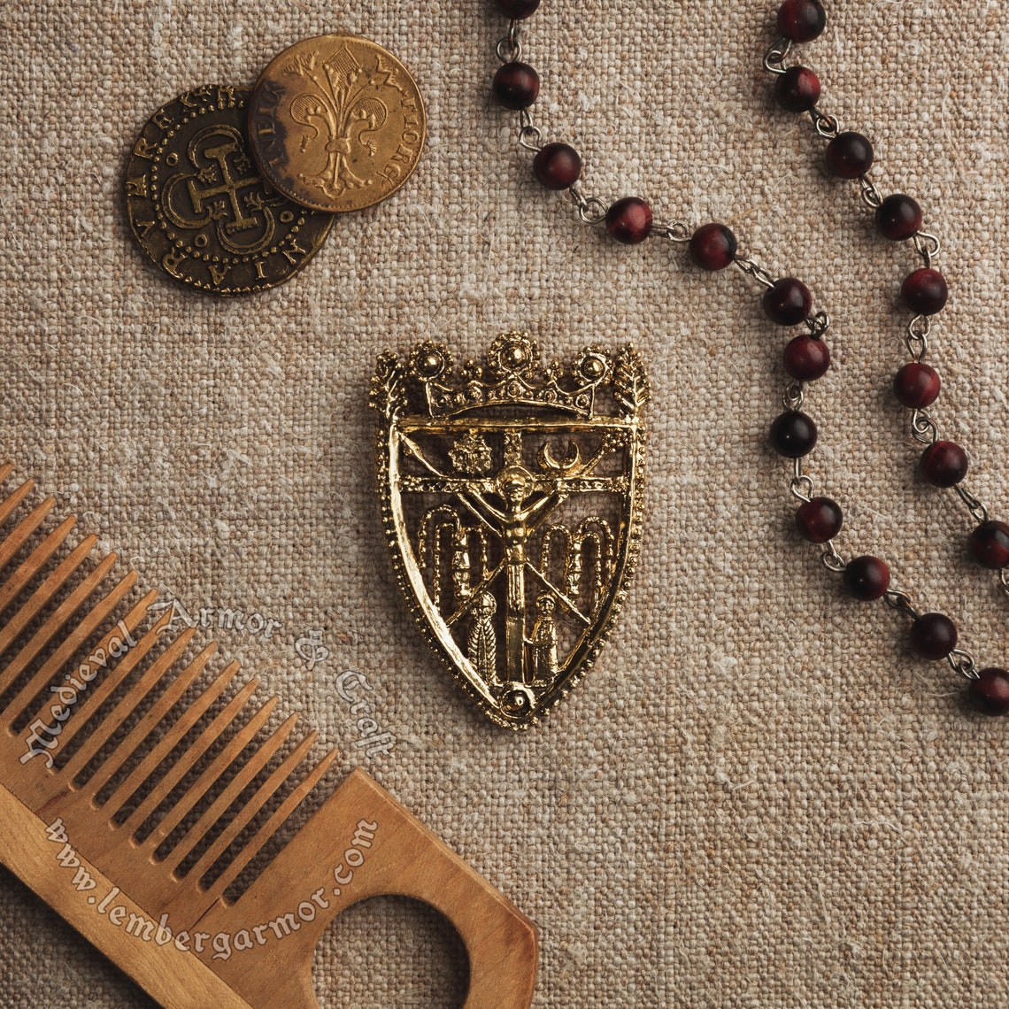 Crucifix as a Shield. Medieval Badge Museum Replica Brook Wharf, London ...