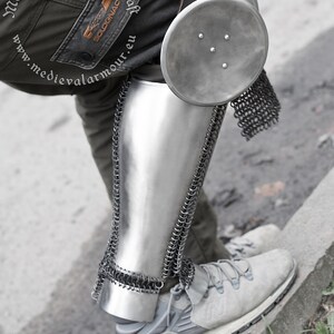 Hardened Eastern Greaves With the Chain Mail. Buhurt and Steel Fight ...