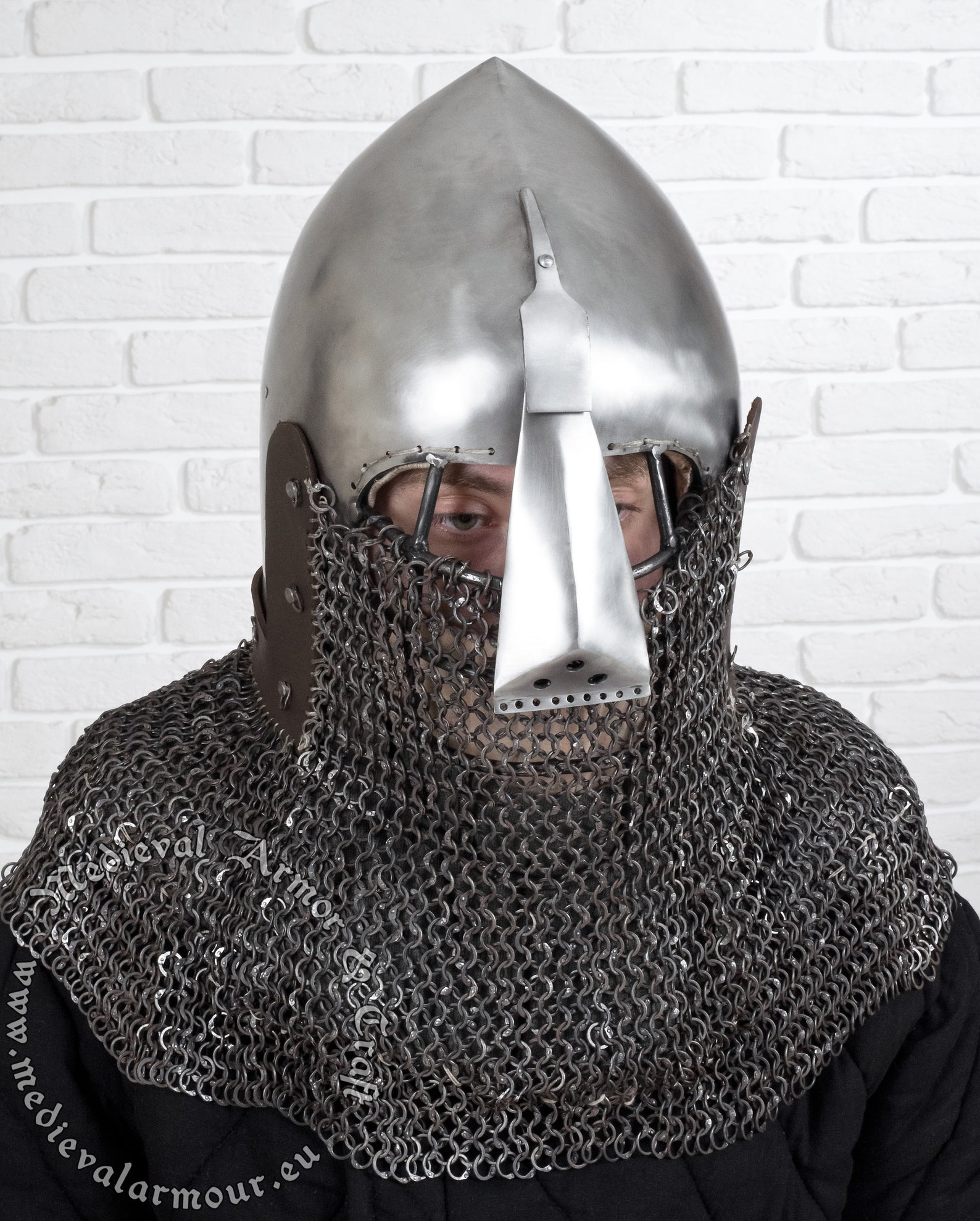 Medieval Bascinet Helm. Nasal Bretache Helmet for full-contact | Etsy