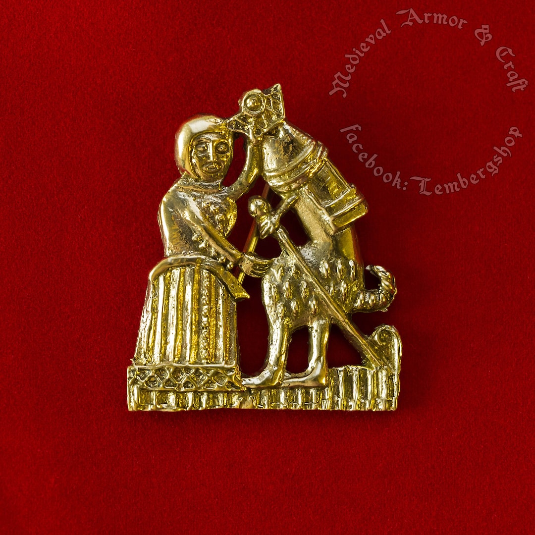 The Secular Badge. Medieval Pilgrim Badge "crowned Phalos". Replica of ...