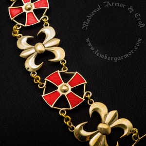Medieval Livery Collar, Brass Chain of Office With Fleur-de-lis, and ...