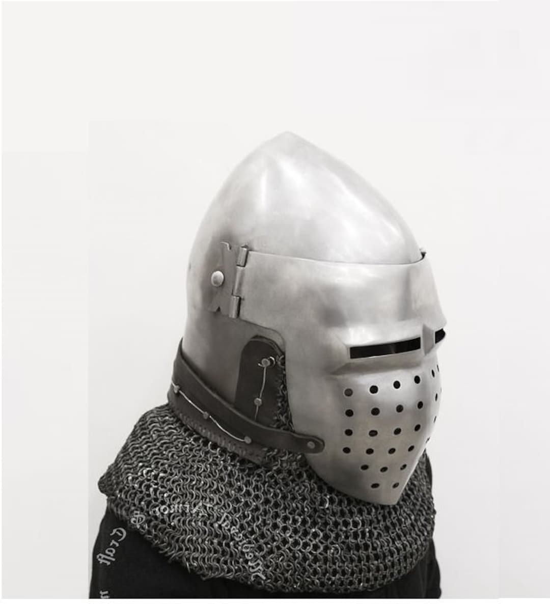 Pig-face Helmet. German Bascinet Full-contact Fight, 14th-15th Century ...