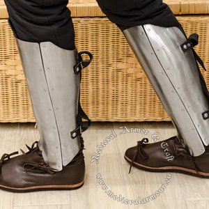 Medieval Greaves 14th -15th Century. Closed Anatomical 5-parts Greaves ...