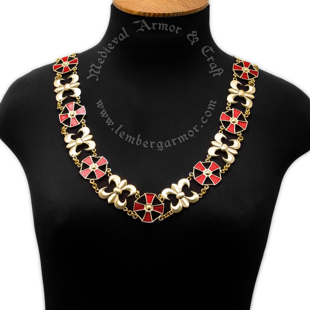 Medieval Livery Collar, Brass Chain of Office With Fleur-de-lis, and ...